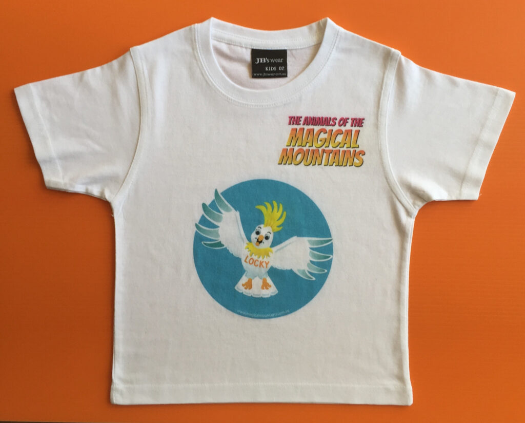 Locky Cocky Pink Title T-shirt | The Magical Mountains